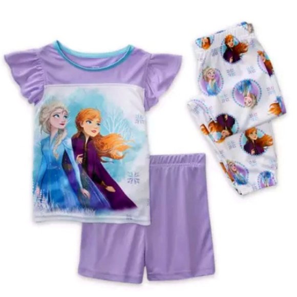 Disney | Pajamas | Nwt 3t 3 Silky Fantasy Purple Frozen Summer Easter ...